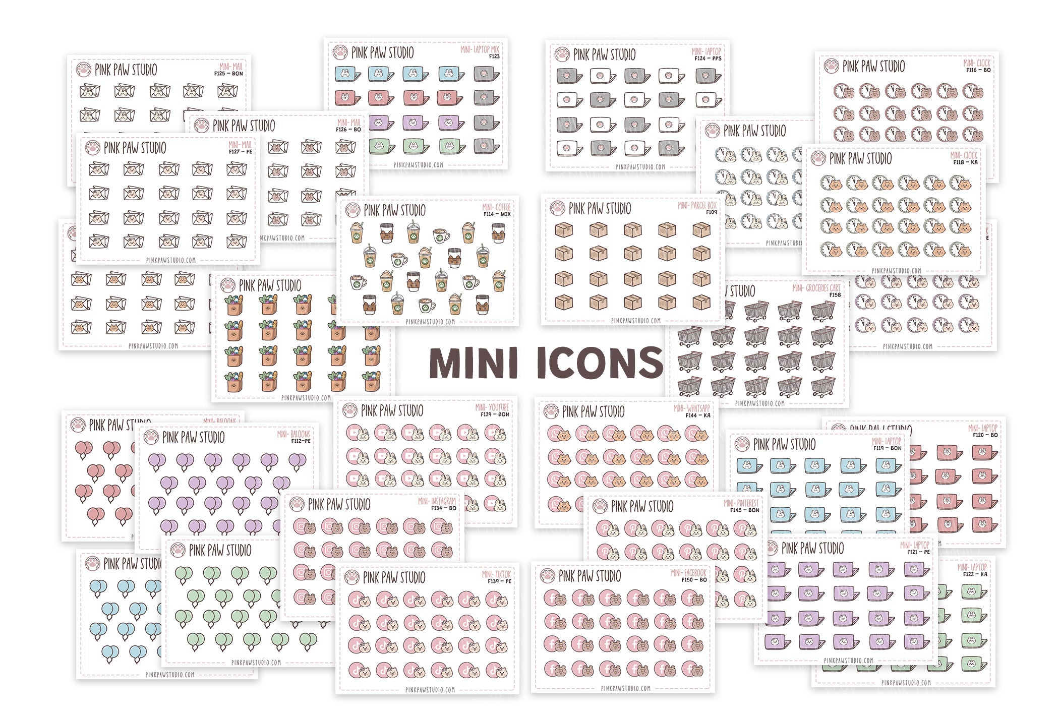 Mini Icons – Pink Paw Studio